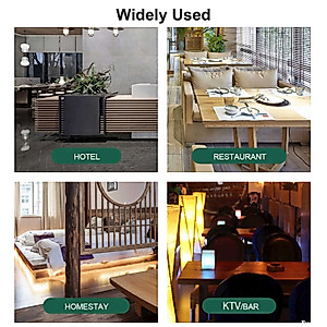 Napkin Holder for Table, Metal and Wood Napkin Holder, Standing Napkin Holders for Paper Napkins, for Kitchen Counter, Dining Table, 7" x 7"Gold (Black)