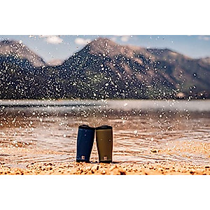 BruTrek Adventure Tumbler 3.0 - Stainless Steel Coffee and Tea Mug with Leak Proof Lid, Stays Hot or Cold For Hours, No-Slip Texture, 16 fl.oz Cup (Moss Green)