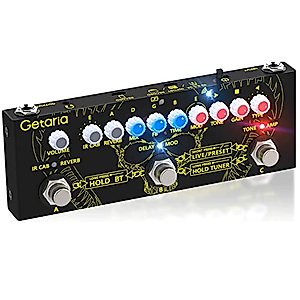 Getaria IR Cab Electric Multi Effects Processor Delay Reverb Guitar Overdrive Pedal for Bass Guitar