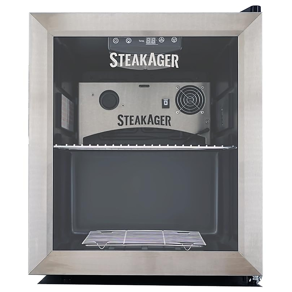 SteakAger PRO 20 Starter Pack - Home Beef Dry Aging Refrigerator, Enjoy Dry-Aged Steak Perfection at Home, Black and Stainless Steel with 20Lbs Capacity