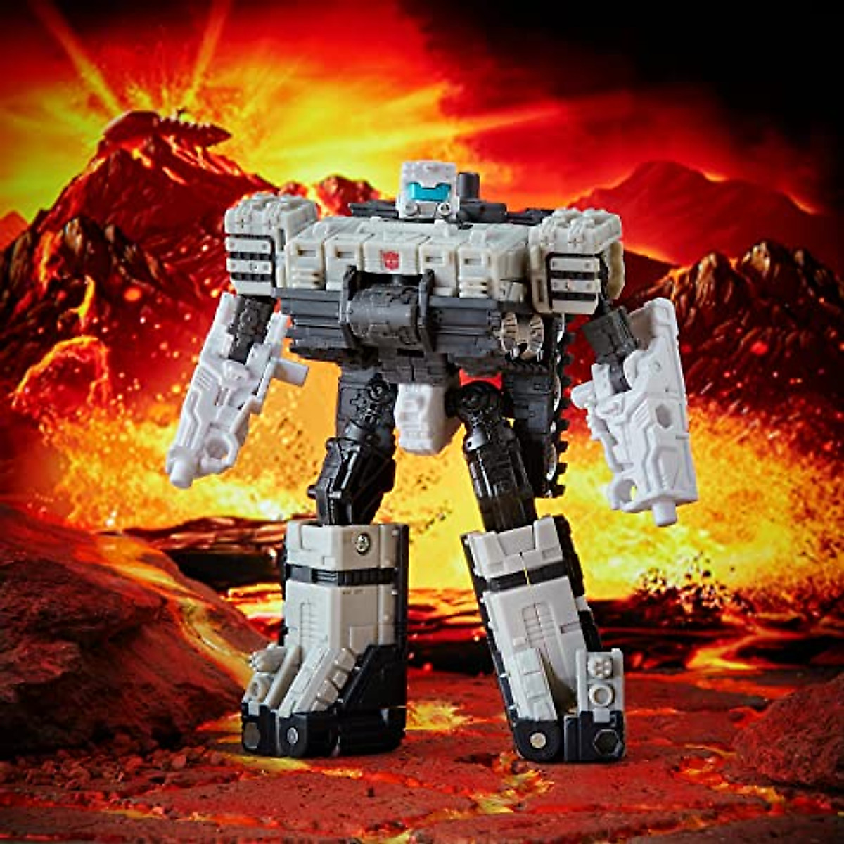Transformers Toys Generations War for Cybertron: Kingdom Deluxe WFC-K33 Autobot Slammer Action Figure - Kids Ages 8 and Up, 5.5-inch
