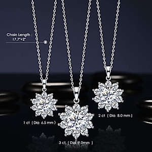 Jewelry for Wife Women Diamond Necklace for Women 1CT-3CT Wedding Anniversary Birthday Gifts for Wife Girlfriend Women's jewelry Sunflower Moissanite Pendant Necklaces Gift for Her Mom Daughter Grandma on Birthday Anniversary Christmas Mother’s Day Valent