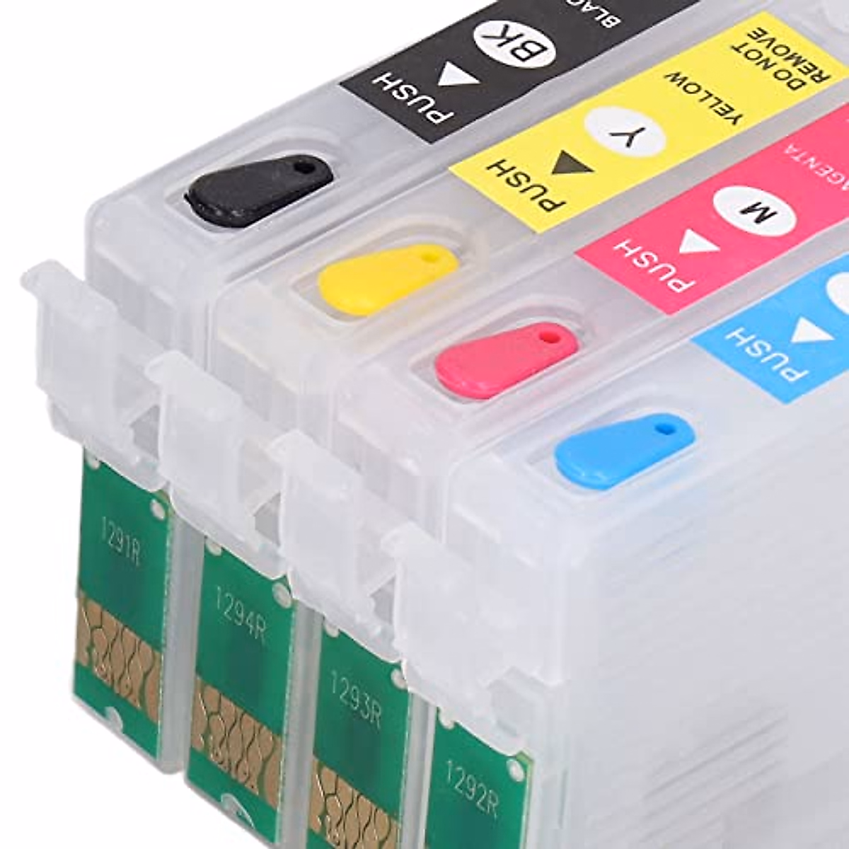 FTVOGUE 4PCS Ink Cartridge,Reusable Printer Refill Inkjet Cartridges PP for Homer Office (T1431/T1432/T1433/T1434)