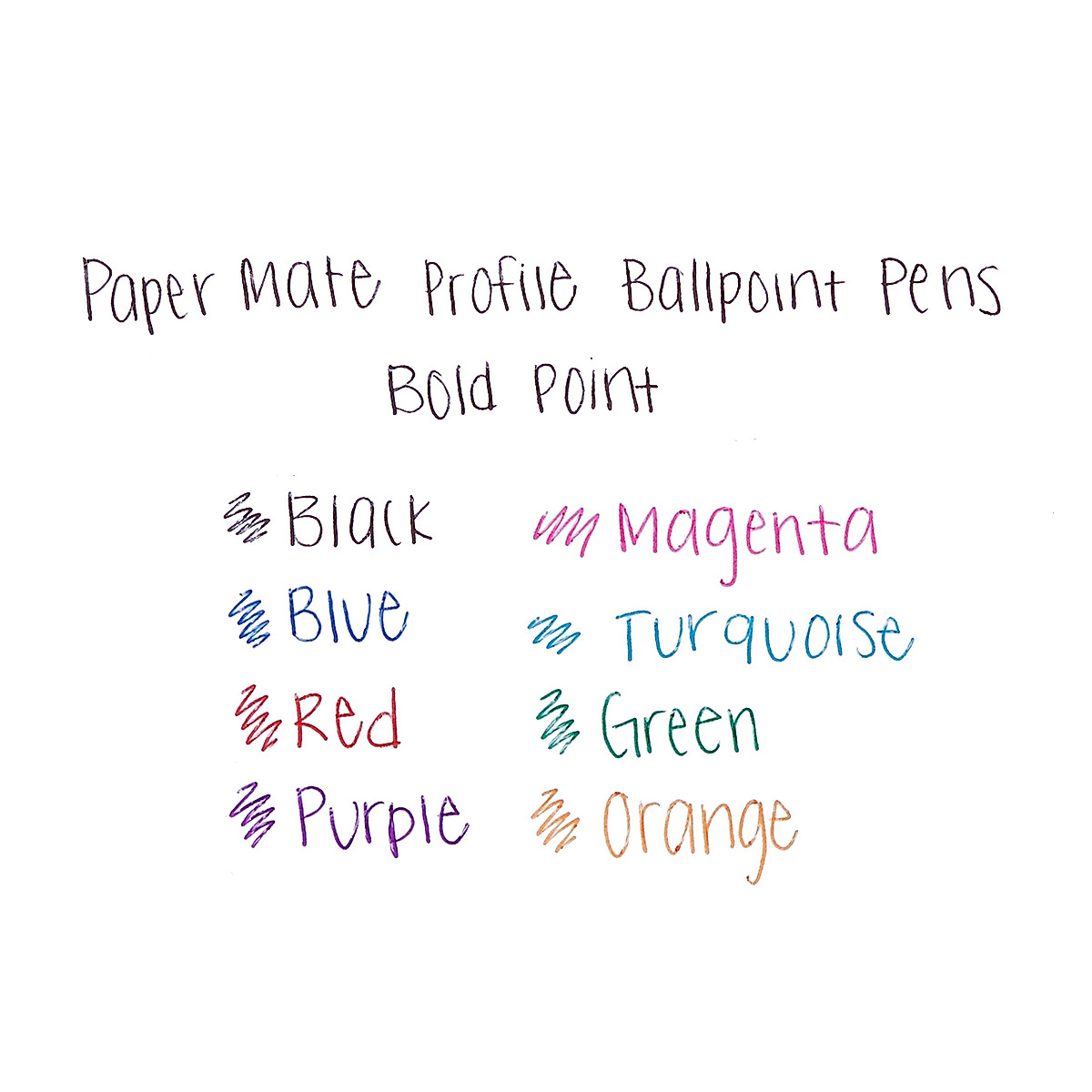 Paper Mate 1960662 Profile Retractable Ballpoint Pens, Assorted Colors, 8-Count