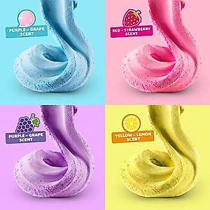 Oosh Cotton Candy Large Foil Bag 100g (Grape) by ZURU, Fluffy Slime, Stretch Slime, Grows 3000% in Size, Slime for Girls and Kids (Purple)