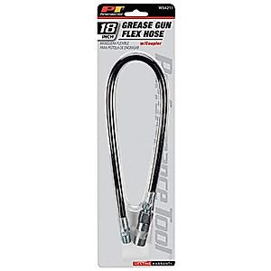 Performance Tool W54211 18-Inch Flex Grease Gun Hose Extension With Coupler, 4,500 Working PSI (1/8 NPT)