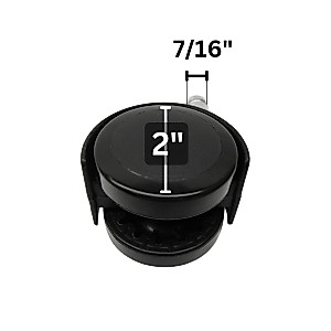 Chromcraft Polyurethane Soft Tread Replacement Casters - Softer Casters for Wood or Tile Floors (4)