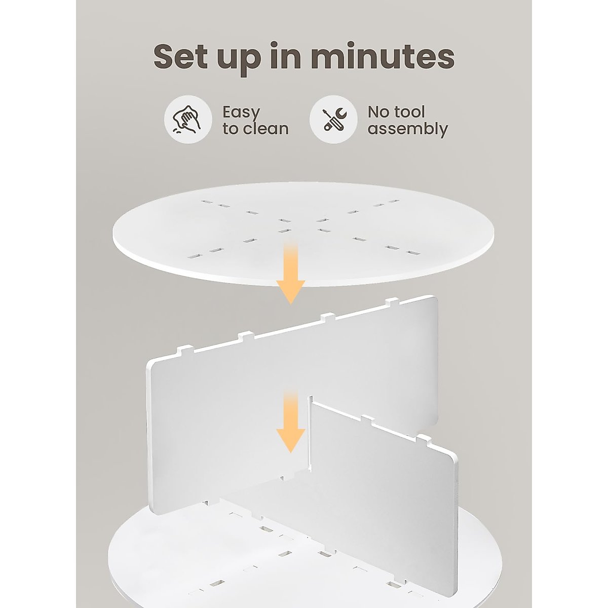 Toemics 7 Tier Rotating Shoe Rack Tower 28 Shelves, 360° Spinning Display Lazy Susan Organizer, Carousel for Shoes & Handbags, Easy Assembly, Includes 4 PCS Double-Layer Shoe Racks, White