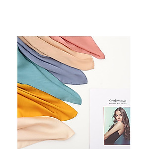 Xirhoot Hijab for Women Hijab Scarf for Women Satin Hijab Texture Satin Crepe Hijab (Sage)