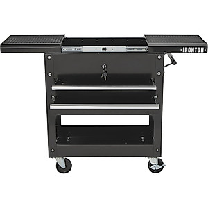 Ironton 28in. 2-Drawer Tool Cart - 30-1/2in.L x 14-1/2in.W x 33in.H, 350-Lb. Capacity