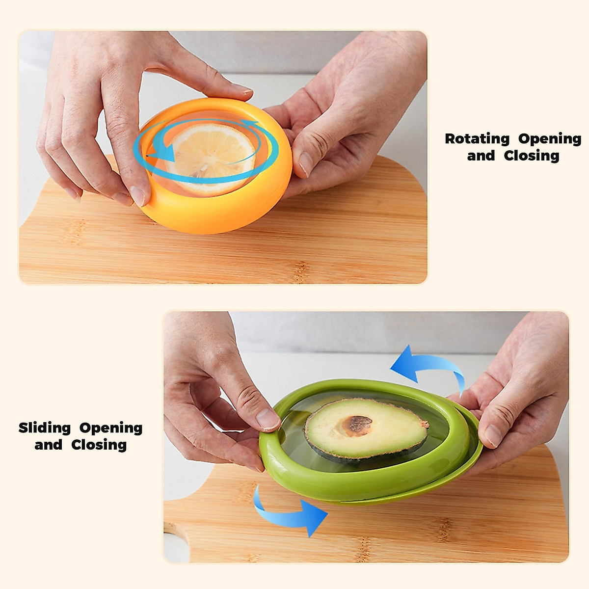 SpaLoo 4pcs Onion Storage Avocado Saver, Avocado Saver and Tomato Holder, Fruit and Vegetable Storage Containers Reusable