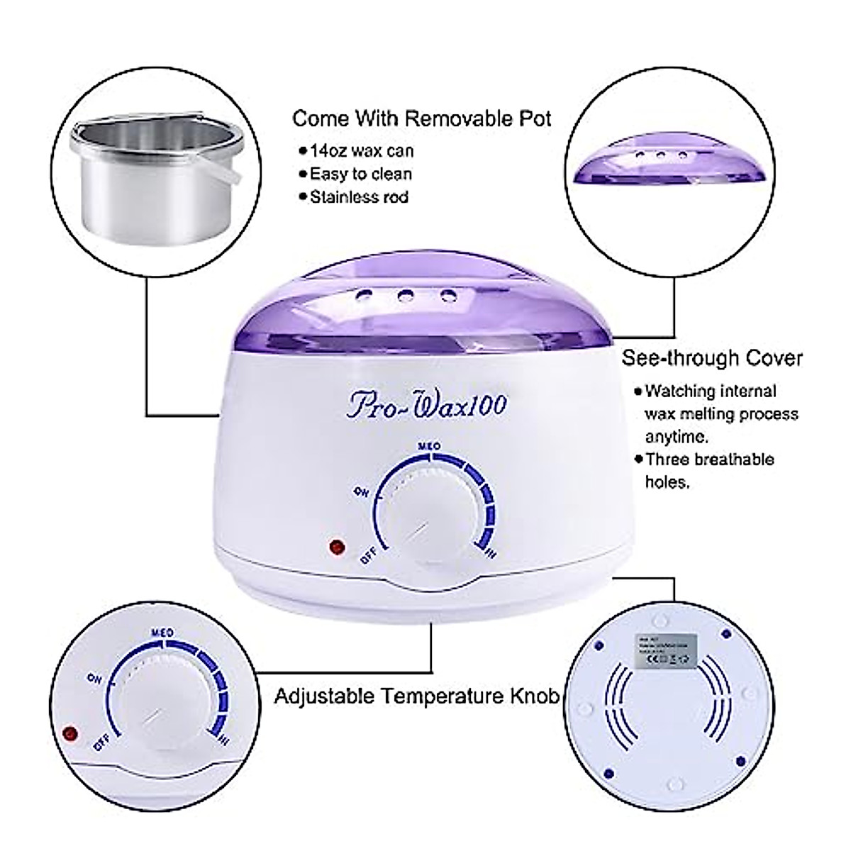 Pro-Wax 100 Wax Warmer/Heater for Hard Wax or Canned Wax