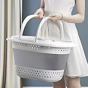 Iloote Foldable Laundry Basket Plastic Pop Up Storage Container 60L