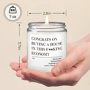 Housewarming Gifts New Home, Funny Housewarming Gifts, New Home Gift Ideas, New Home Candle, Fruit Sweet Scent - 9oz Glass E