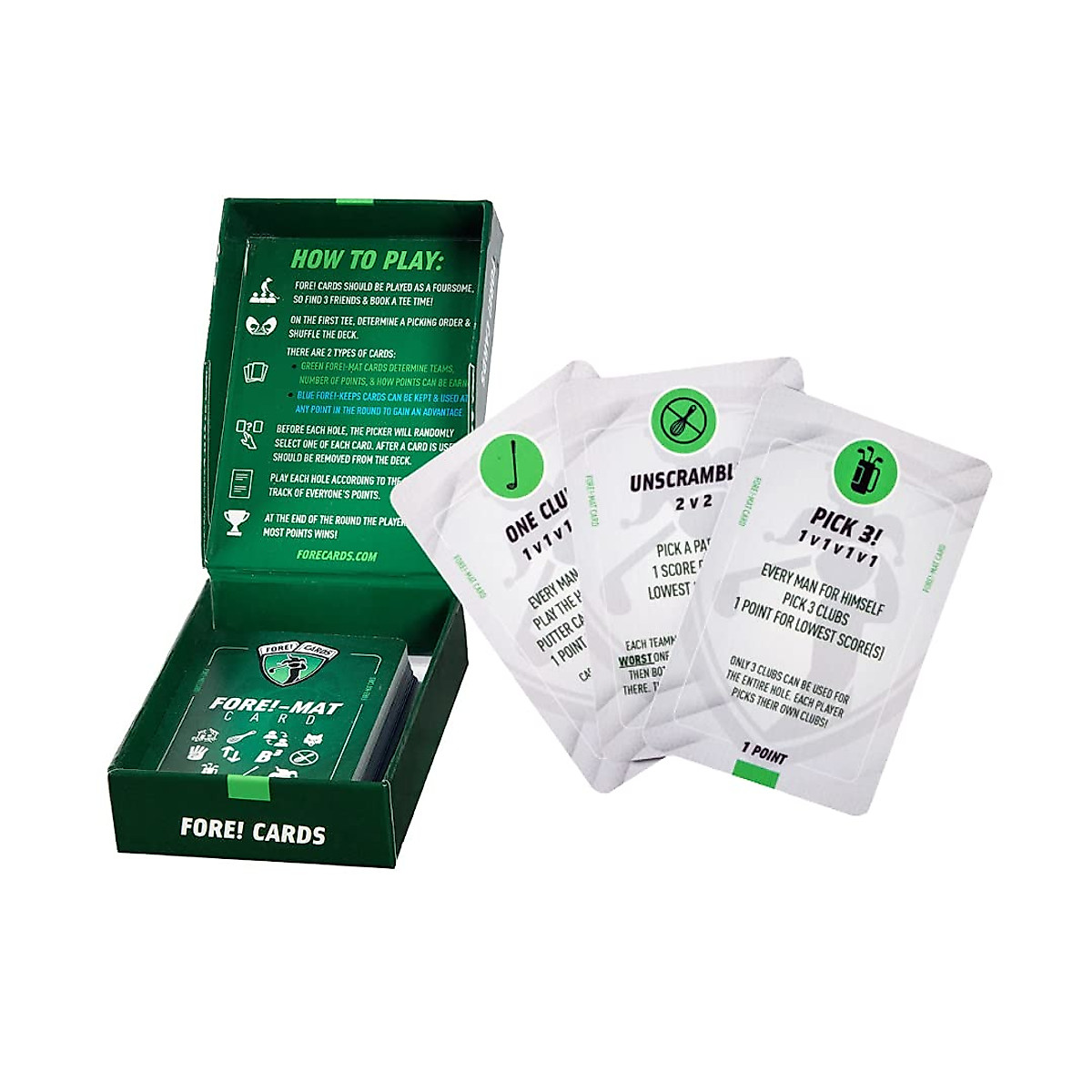 Fore! Cards 3 Game Bundle | 3 Fun & Interactive On-Course Golf Games to Suit Every Type of Golf Round | Never Play a Boring Round Again | Save Over 25%