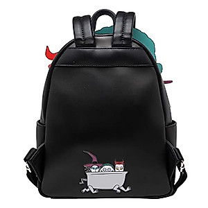Loungefly Disney Nightmare Before Christmas Glow in the Dark Lock Shock and Barrel Mini Backpack