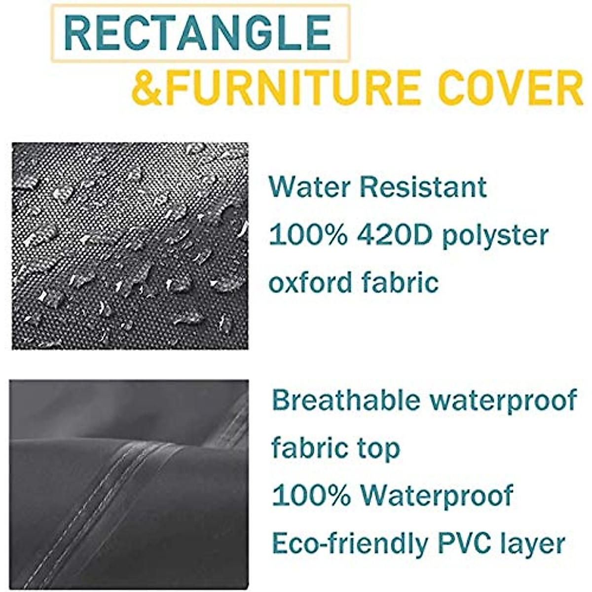 Patio Furniture Set Cover Outdoor Sectional Sofa Set Covers Waterproof Outdoor Dining Table Chair Set Cover Heavy Duty 128" L x 83" W x 28" H