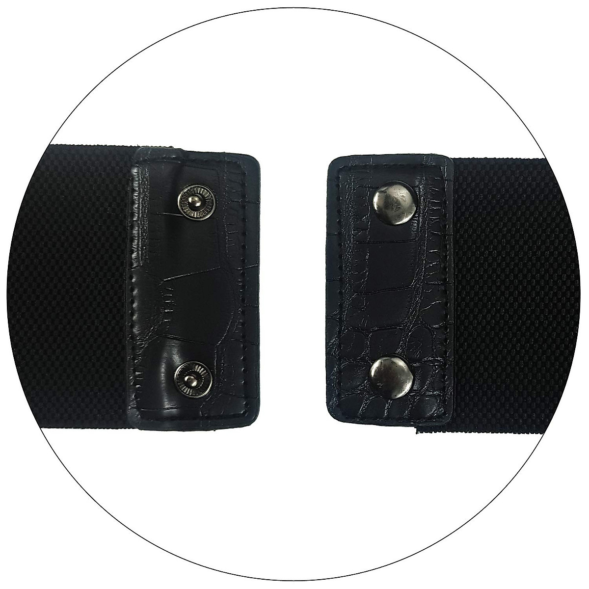 Fashion Women's PU Leather Wide Waist Belt Hollow Out Rivets Stretch Cinch Waistband