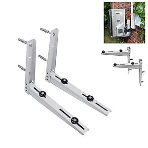 LBG Products Universal Heavy Duty Outdoor Wall Mounting Bracket for Ductless Mini Split Air Conditioner Condenser Unit,Heat Pump Systems, Support up to 350lbs( 9000-36000BTU)