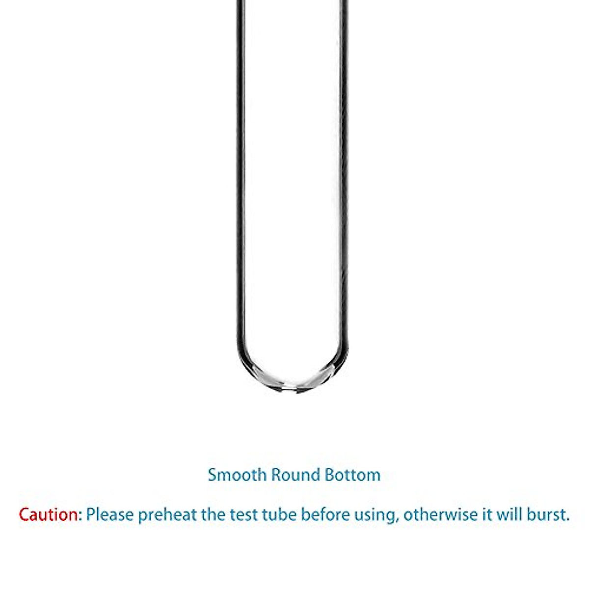 StonyLab 200 Pack Borosilicate Glass Round Bottom Test Tubes, 12 mm OD X 75 mm Length (200 Pack)