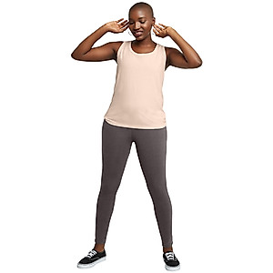 Hanes Women's Stretch Jersey Legging, Charcoal Heather, Medium