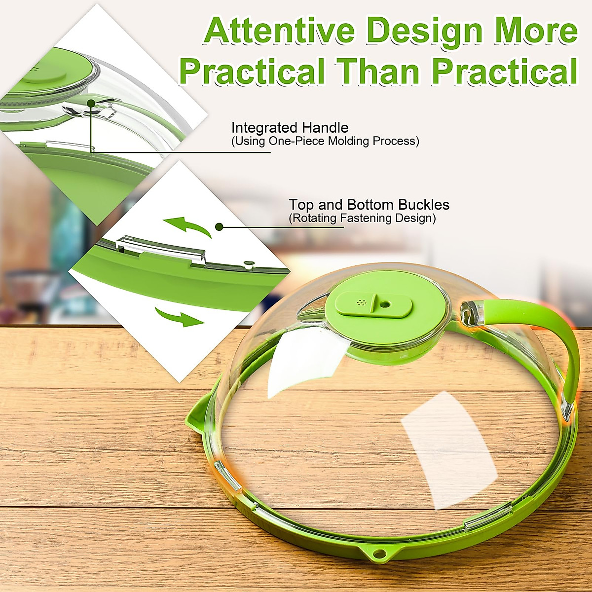 Upgraded Microwave Splatter Cover for Food,Clear Microwave Cover with Water Steamer,Adjustable Vented Splatter Guard,10" Plate Covers,Kitchen Essentials & Gadgets and Accessories