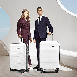 FOCHIER F Luggage Sets 3 Piece, Hard Shell Luggage Sets Clearance, Lightweight PP Material Travel Suitcase Sets With Spinner Wheels & TSA Lock for Men Women, 20''/24''/28''