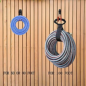 Garden Hose Hanger Wall Mount,Cast Iron Garden Hose Holder Storage(2PC) (Orange)
