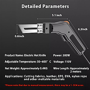 YUHSYWL Foam Cutter Electric Hot Knife, Foam Cutting Tool Kit,300W Styrofoam Cutting Tool Kit for Cutting Foam Board Insulation, EPP, EPS, XPS, EVA, EPE, PU, KT Board, Sponge, Nylon (4-in-1 Kit)