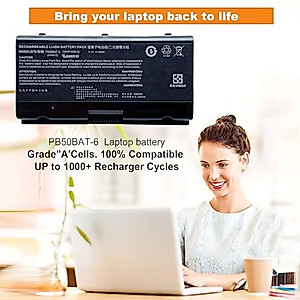 BOWEIRUI PB50BAT-6 Laptop Battery for Clevo PB51RF-G PB70EF-G PB71EF-G for PowerSpec 1720 1520 for Sager NP8371 Notebook 3INR19/66-2 11.1V 62Wh