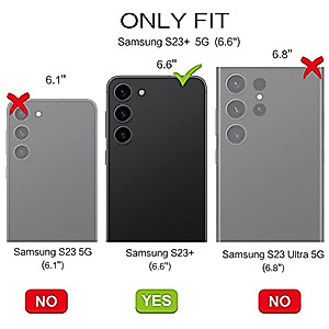 Telaso Samsung Galaxy S23 Plus Case, Galaxy S23 Plus Phone Case Love Heart Cute Case with Wristband Kickstand Holder Soft TPU Plating Bumper Protective Slim Phone Case Cover for Girls Women, Black