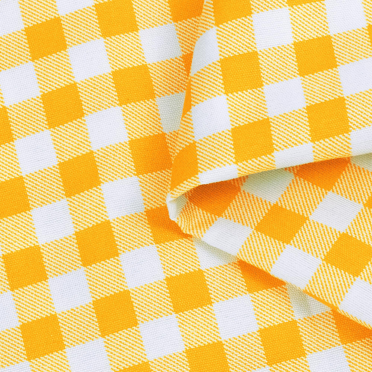 pson 96" Wide Checkered Gingham Fabric, Lightweight Polyester Poplin Fabric for DIY Crafts, Wall Decor Fabric, Sewing, Yellow - 1 Yard