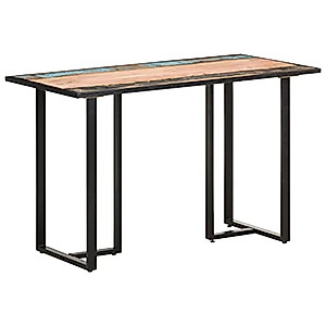 AJSEOYBS Large Dining Table,Industrial Rustic Kitchen Dining Room Table, Dinner Table for Kitchen, Living Room,Dining Table 47.2" Solid Reclaimed Wood