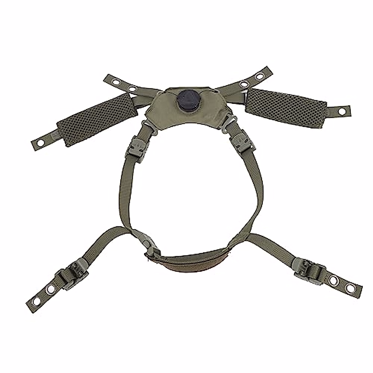 FECAMOS Helmet Pad Kit, Helmet Chin Strap Easy to Install Comfortable Strong Compatibility for Fast for Wendy (Army Green Sponge)