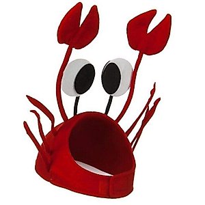ASSUN TUDACVTE Crab Hat Party Costume Fancy Hat 3D Lobster Crawfish Seafood Lobster Hat Novelty Hat Party Costume Accessories