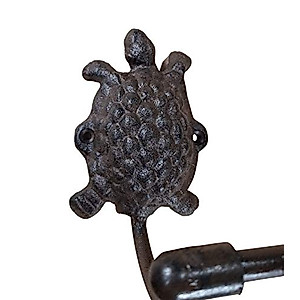 Cast Iron Turtle Towel Bar 24" Rustic Brown