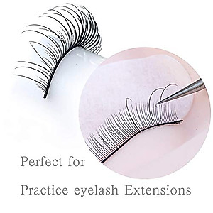 30 Pairs Practice Lash Strips Training Lashes for Eyelash Extensions Supplies Practice Eyelash Strips Lash Training Kit Lash Extension Supplies for Mannequin Head Beginner by SRCKFIZ