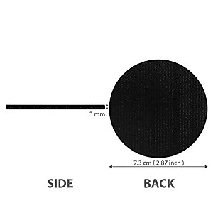 CARIBOU Coasters , Solid Mint Green Design Absorbent ROUND Fabric Felt Neoprene Car Coasters for Drinks, 2pcs Set