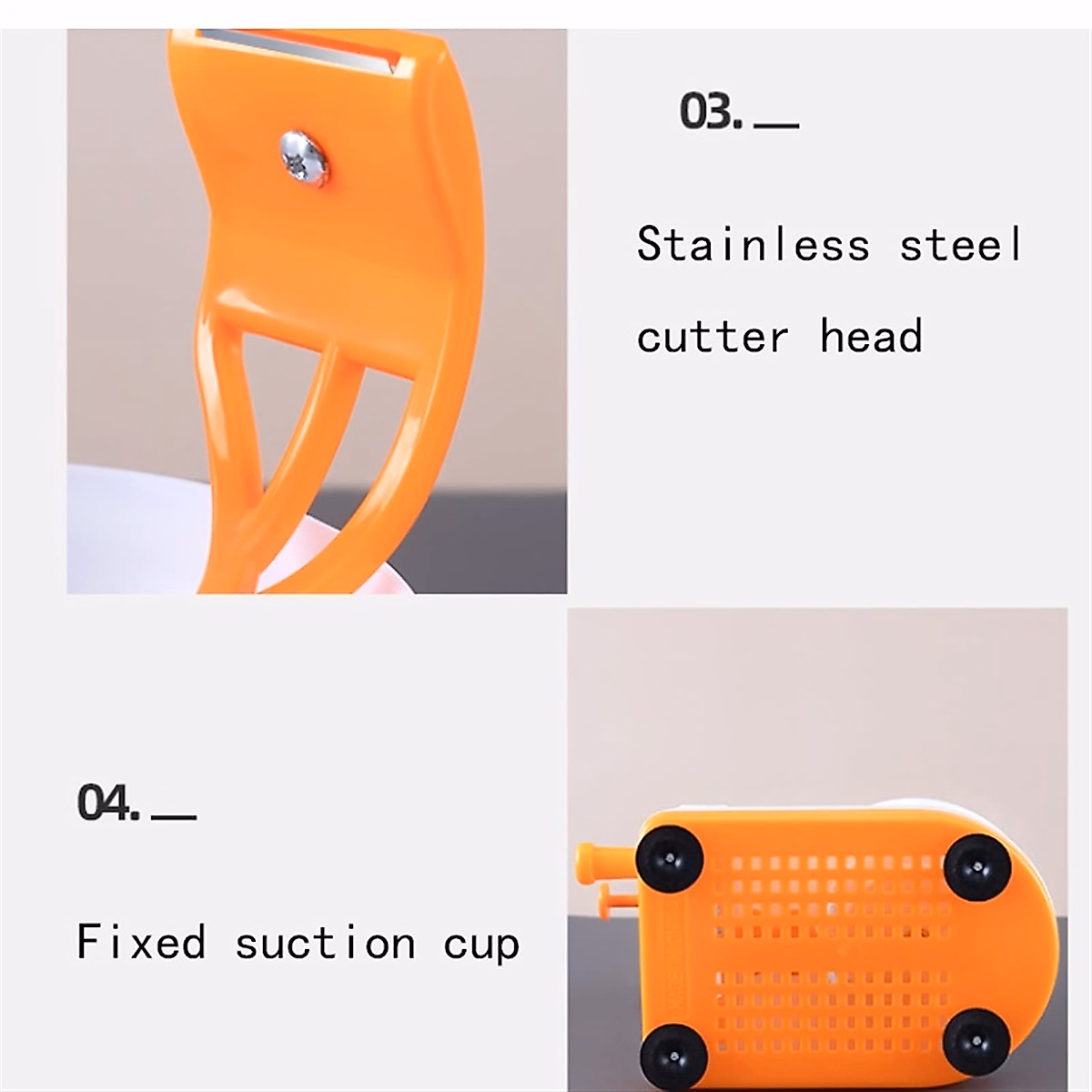 LKL Spiral Apple Peelers Rotating Hand Crank Peeler Fruit Potato Peeling Machine Fixed Suction Cup Stainless Steel Kitchen Peeling Tool