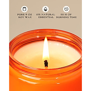 AOOVOO Spic Pumpkin Candle - Fall Soy Candles, Candles for Home Scented, Aromatherapy Candle, Candle for Women, 9 OZ