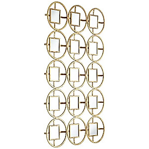 Newhill Designs Verna 40 1/2" H Glossy Gold Circle Metal Mirrored Wall Art