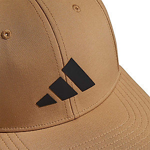 adidas Men's 3-Bar Snapback, Cardboard/Black, One Size