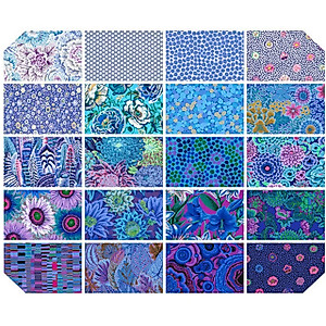 Kaffe Fassett Classics Plus Lake 42 10" Fabric Squares for Free Spirit Fabrics