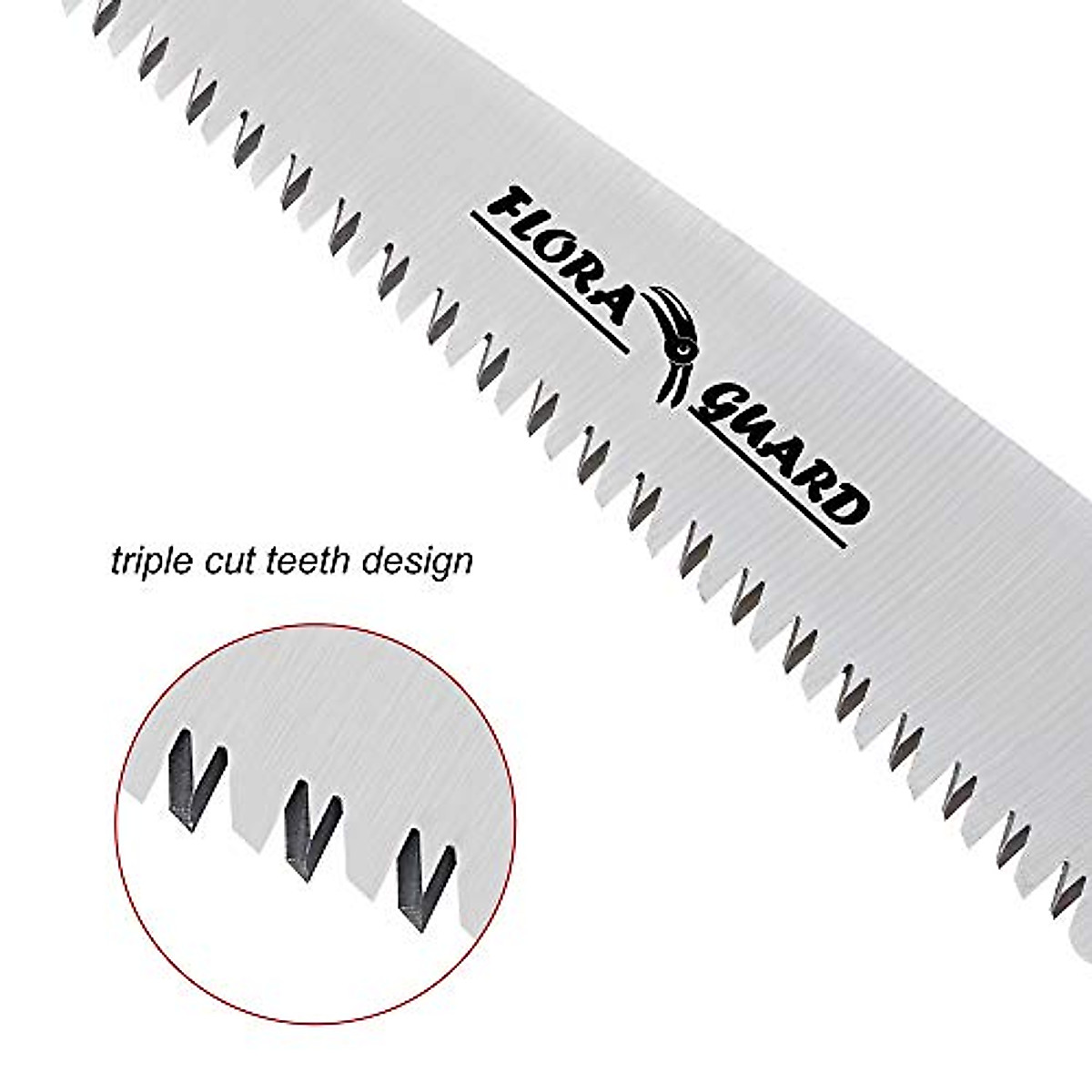 FLORA GUARD Folding Hand Saw, Camping/Pruning Saw with Rugged 7.7 Inch Blades Professional Folding Saw Razor Tooth Sharp Blade Solid Grip(Red)