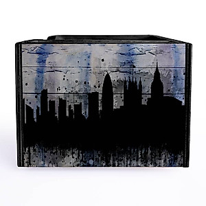 Bar Caddy - City Scene Design - 3 Compartment Caddy