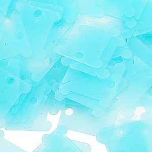 100PCS Plastic Floss Bobbin - Transparent Matte Embroidery Floss Bobbins for Organizing Threads, Cross Stitch Supplies - Environmental Plastic Floss Winder and Thread Organizer