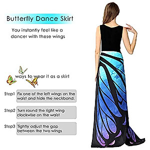 Shireake Baby Halloween/Party Prop Soft Fabric Butterfly Wings Shawl Fairy Ladies Nymph Pixie Costume Accessory … (168x135CM, Star sky)