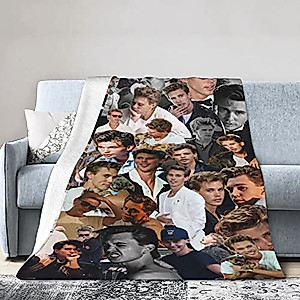 MEROHORO Austin Butler Throw Blanket 80" x 60" (3 Sizes), Lightweight, Ultra-Soft & Comfy Flannel Blanket, Microfiber Fleece Blanket, Anti-Pilling Plush Blanket for Couch, Bed, Sofa