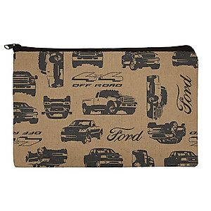 Ford Trucks Pattern Pencil Pen Organizer Zipper Pouch Case