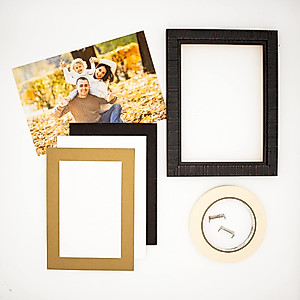 9x11 Mat Bevel Cut for 7x9 Photos - Acid Free Rattan Beige Precut Matboard - For Pictures, Photos, Framing - 4-ply Thickness